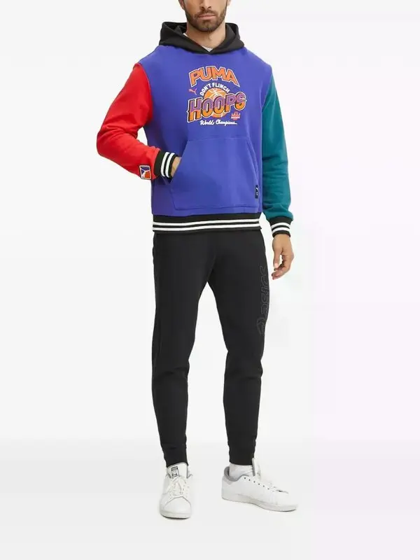 PUMA Colour-block Graphic-print Hoodie