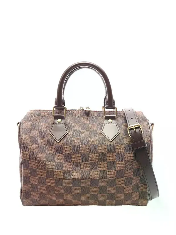 LOUIS VUITTON 2012 Damier Ebene Speedy Bandouliere 25 Satchel - Brown