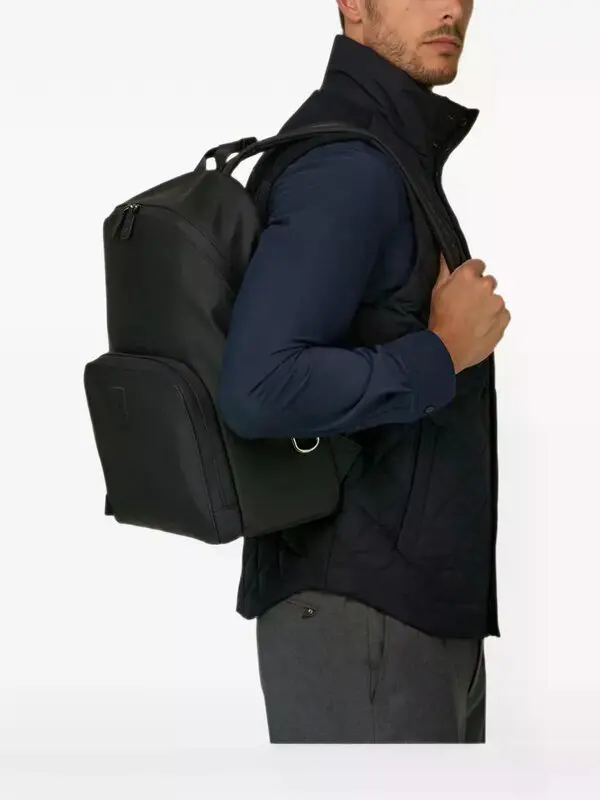 Boggi Milano Small Rucksack In Rubberised Technical Fabric