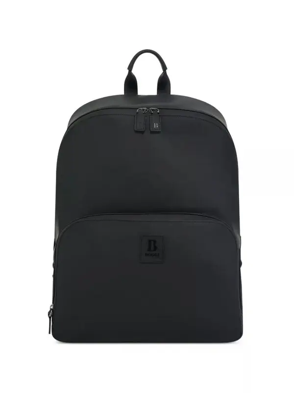 Boggi Milano Rubberised Technical Fabric Rucksack - Black