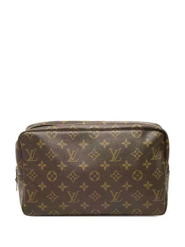LOUIS VUITTON 2000-2026 Monogram Trousse Toilette 28 Clutch Bag - Brown