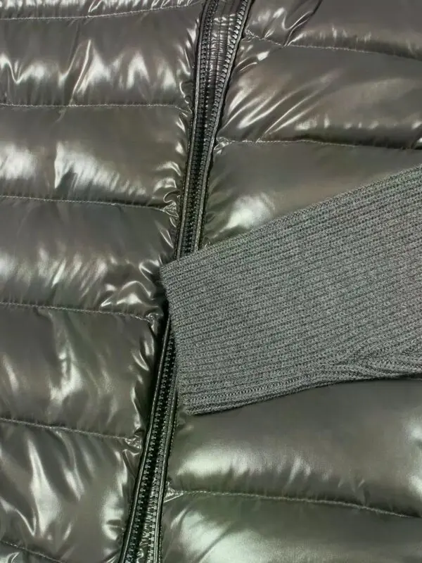 Moncler 2010s Knit-panel Down Jacket