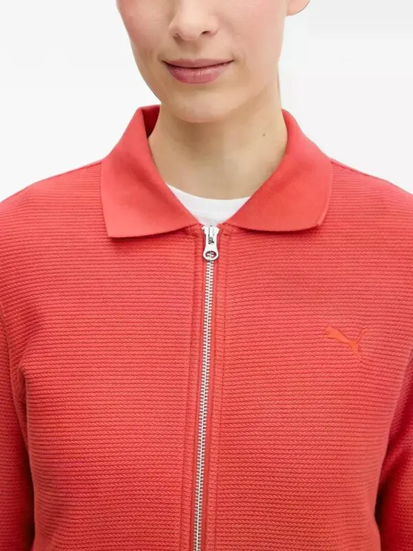 PUMA Ribbed-knit Zip-up Jacket