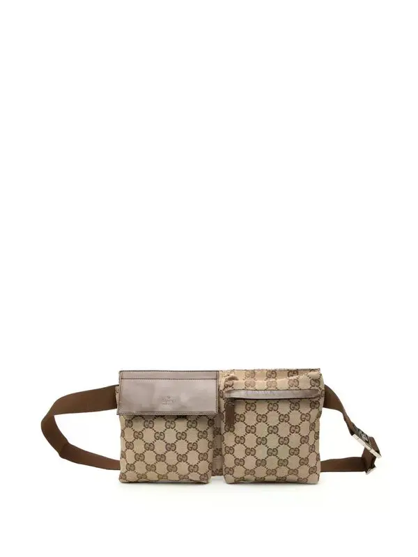 Gucci 2000-2015 Gg Supreme Double Pocket Belt Bag - Neutrals