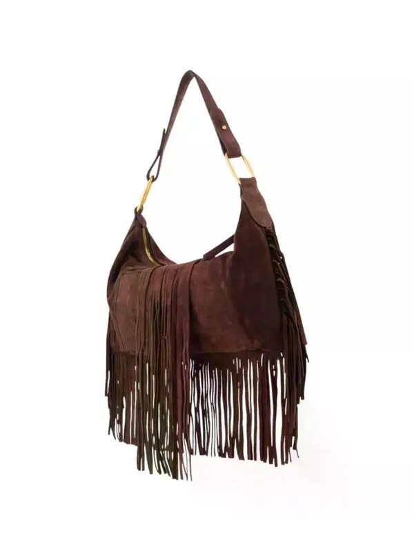 Vanessa Bruno Mathilde Fringed Shoulder Bag - Brown