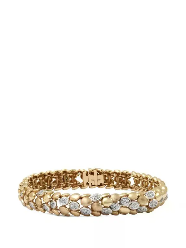 RAINBOW K Small Blossom Diamond Bracelet - Gold