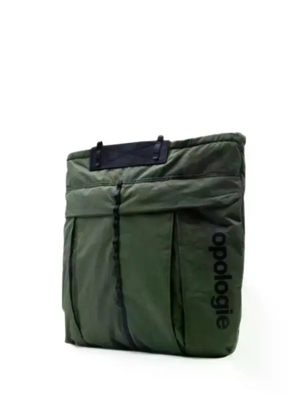 TOPOLOGIE Helmet Washed-texture Tote Bag - Green