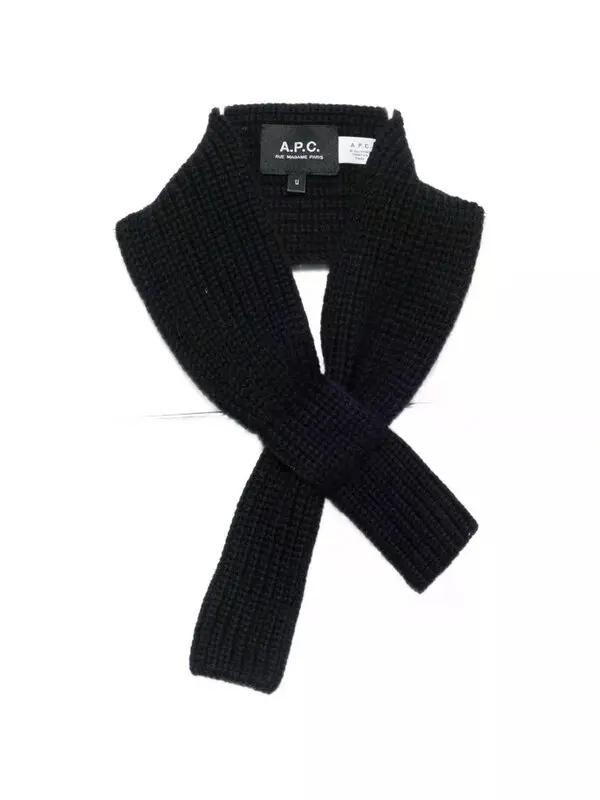 A.p.c. Luna Ribbed-knit Scarf - Blue