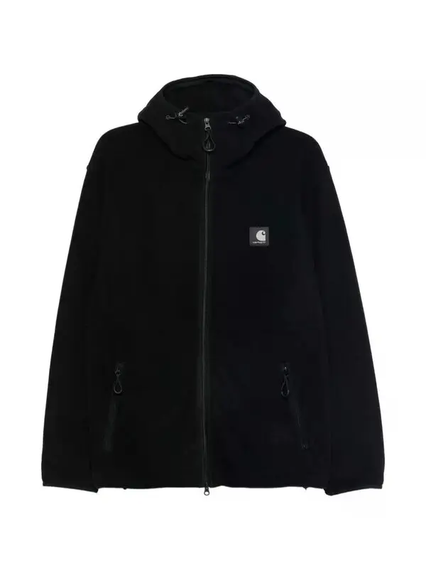 Carhartt Work In Progress Logo Hooded Jacket - Black