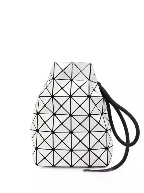 Issey Miyake Geometric Pattern Bucket Bag - White