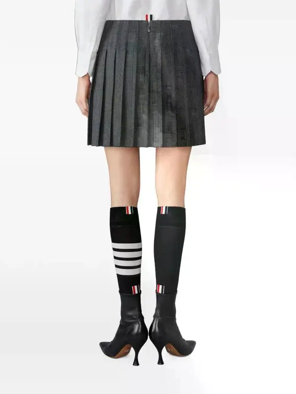 Thom Browne High Twist Wool Low-rise Pleated Mini Skirt