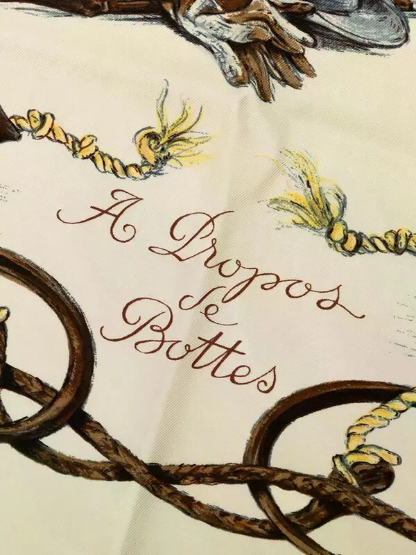 Hermès 1980-2000 A Propos De Bottes Silk Scarf 90 Scarves