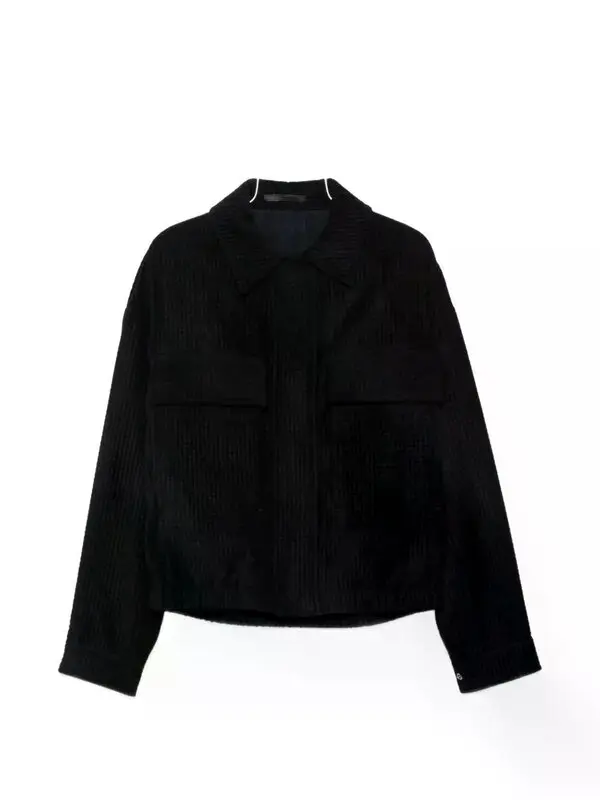 Giorgio Armani Waffle-knit Chest-pocket Jacket