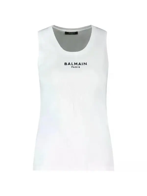 Balmain Embroidered Vest Top - White