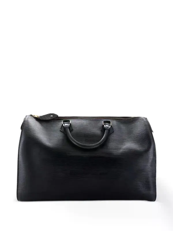 LOUIS VUITTON Speedy Handbag Epi Leather 35 Satchel - Black