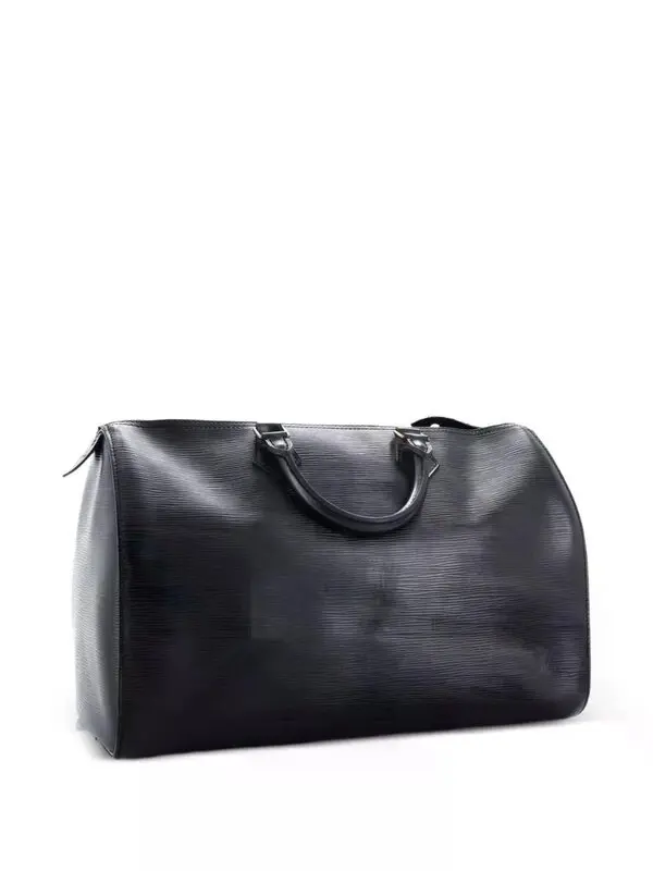 LOUIS VUITTON Speedy Handbag Epi Leather 35 Satchel - Black