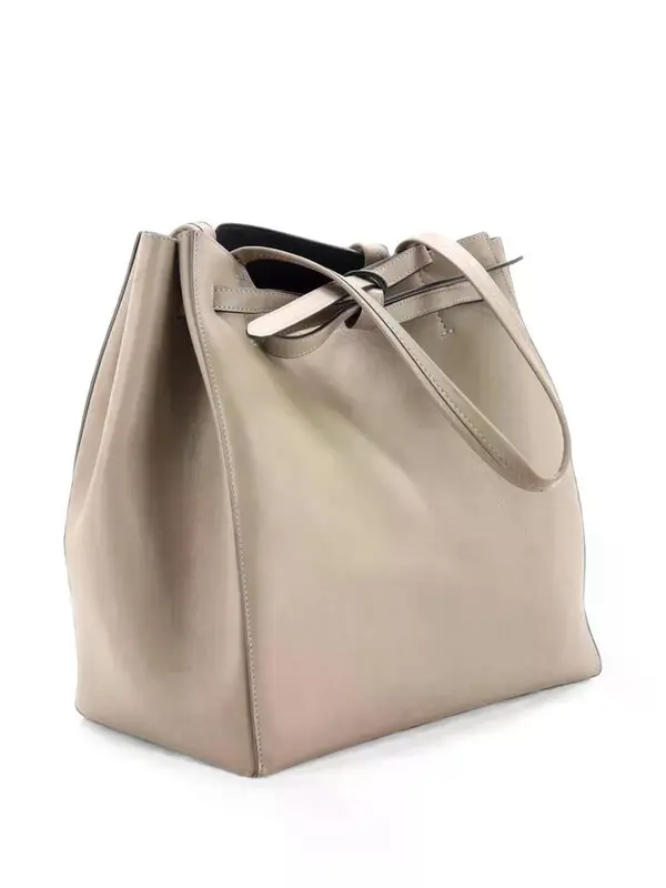 Celine Phantom Tie Cabas Leather Medium Tote Bag - Neutrals