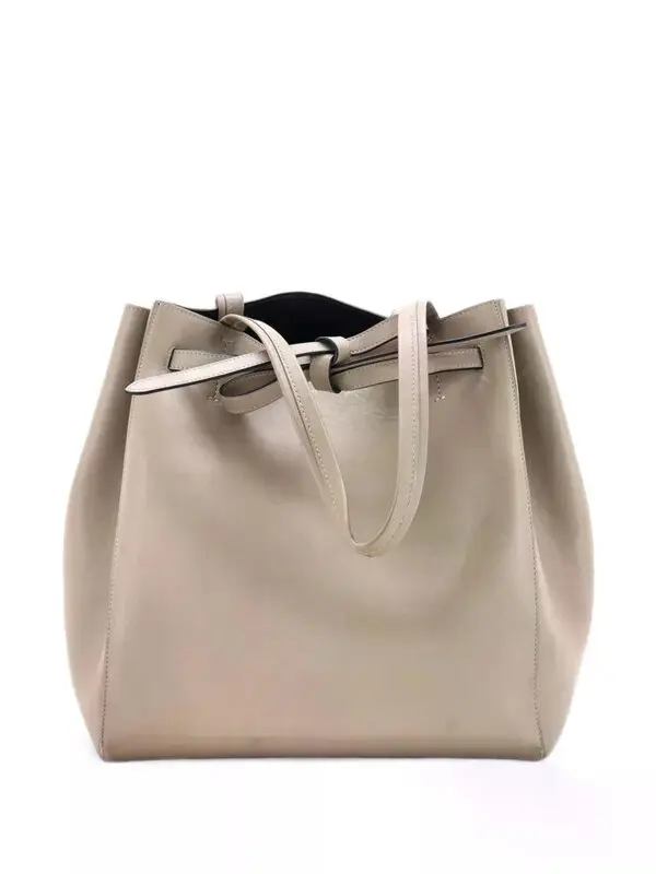 Celine Phantom Tie Cabas Leather Medium Tote Bag - Neutrals