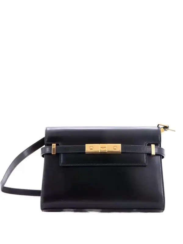 Saint Laurent Manhattan Leather Small Shoulder Bag - Black