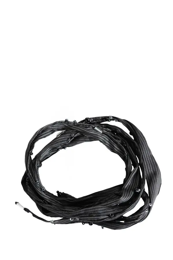 SALON C LUNDMAN Glass Bead Necklace - Black