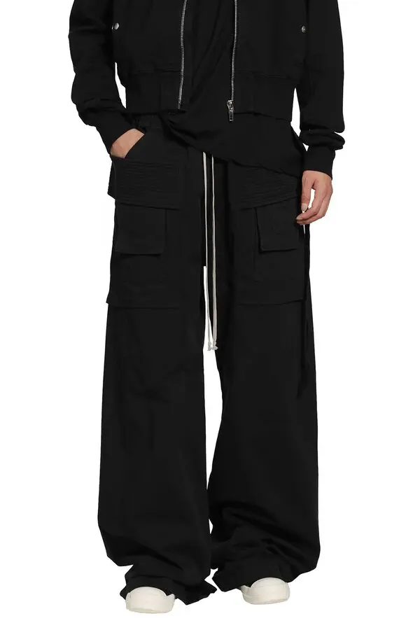 Rick Owens Tower Creatch Cargo Drawstring - Black