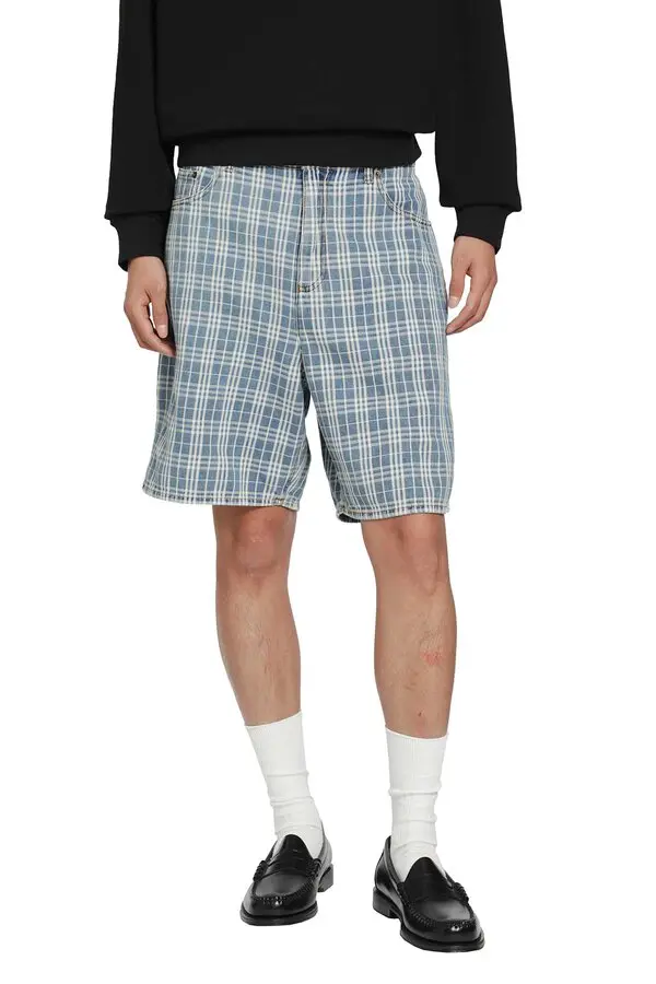 Burberry Check Denim Shorts
