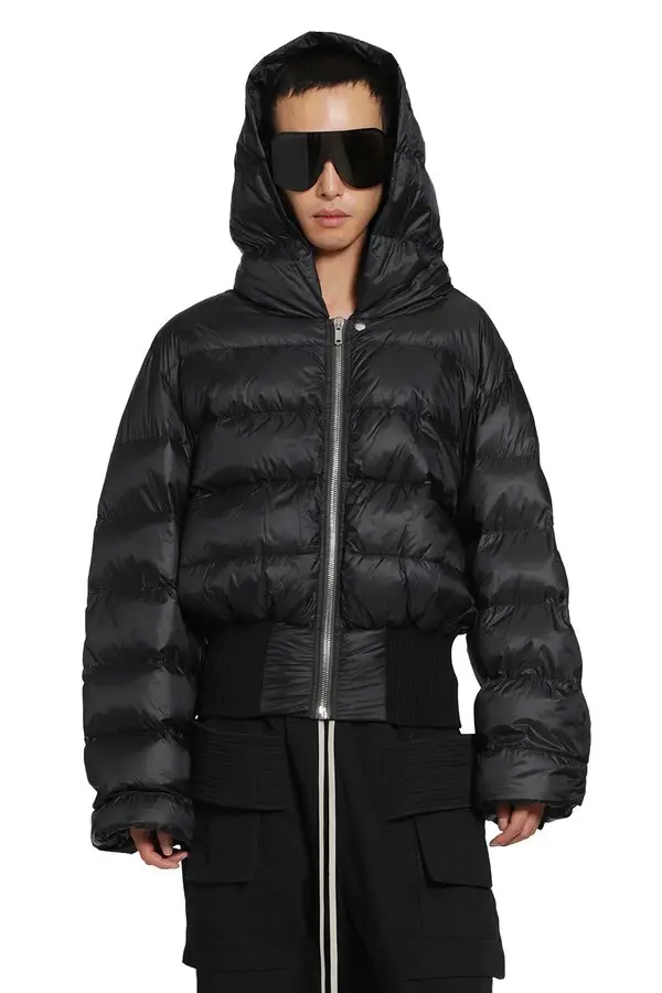 Rick Owens Tower Hooded Jkt - Black