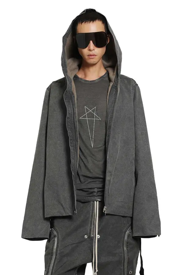 Rick Owens Gimp Zip Front Jacket - Black