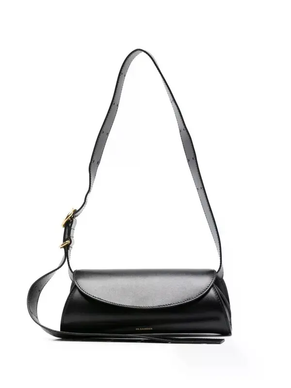 JIL SANDER Cannolo Shoulder Bag - Black