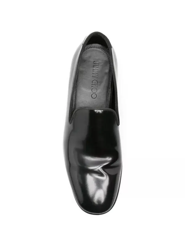 JIMMY CHOO Thame Round-toe Loafers
