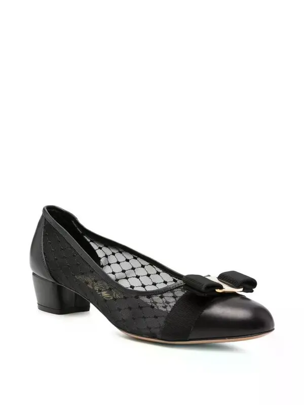 FERRAGAMO Vara Bow-detail Pumps - Black