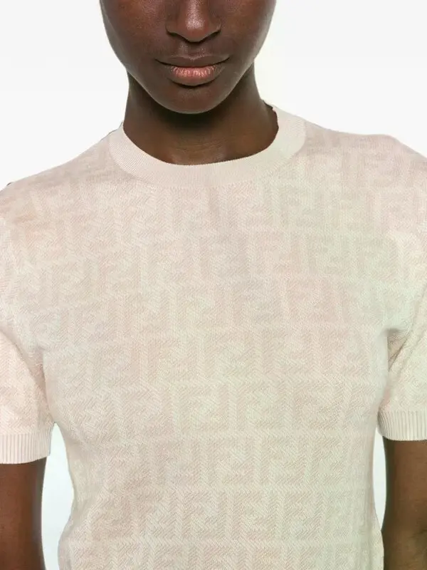 Fendi Ff-monogram Wool T-shirt