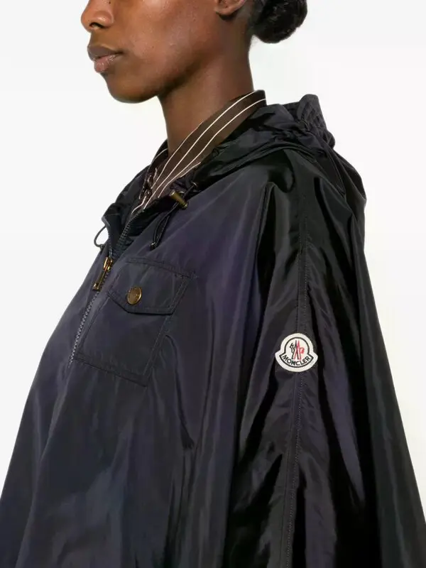 Moncler Hooded Logo-patch Cape