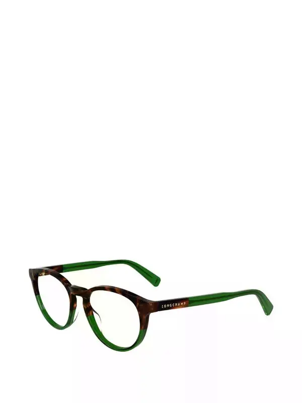 Longchamp Tortoiseshell-effect Round-frame Glasses