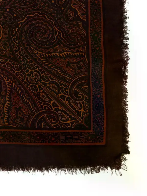 Etro Paisley-print Frayed Scarf