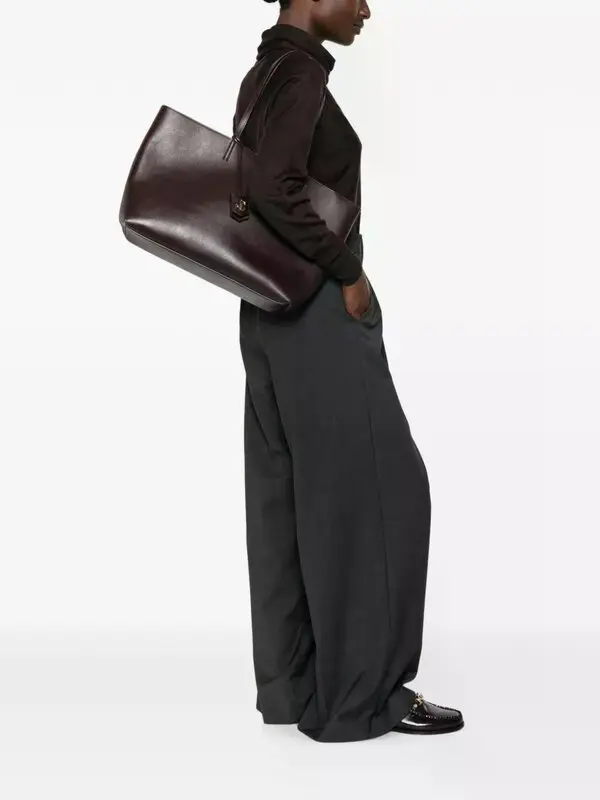 JIMMY CHOO Nine2five Leather Tote Bag