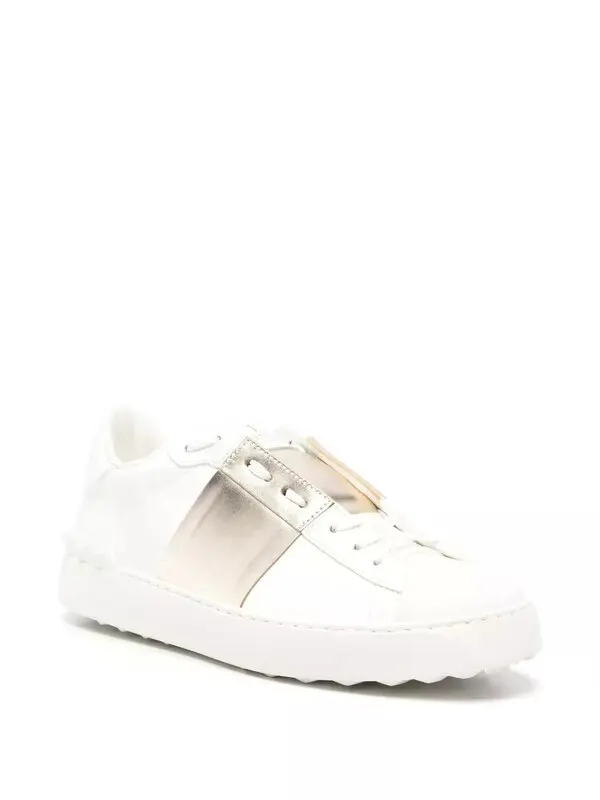 Valentino Garavani Open Leather Sneakers - White