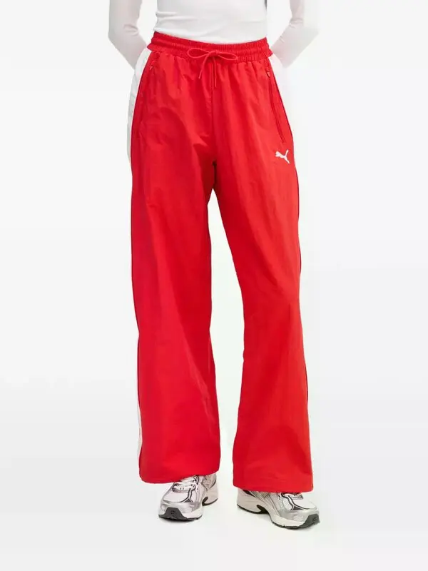 PUMA T7 Logo-embroidered Track Pants - Red