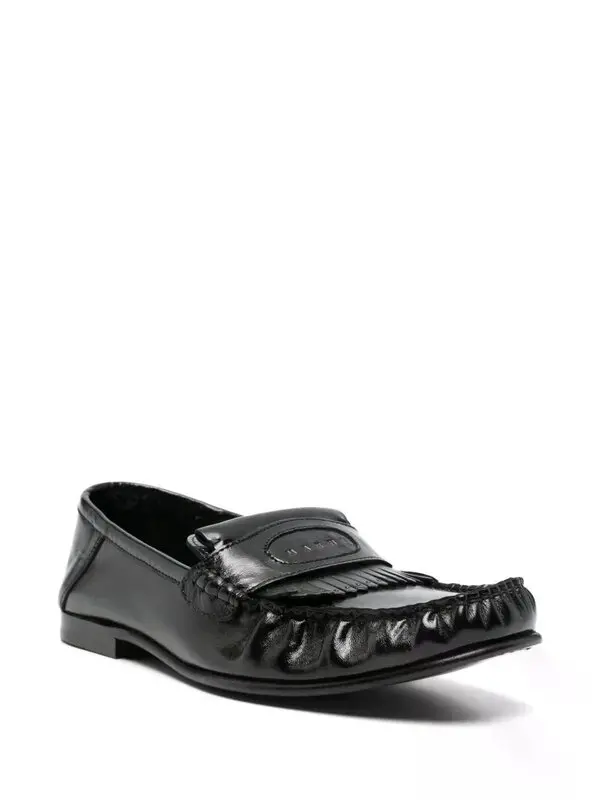 Marni Fringe-details Leather Loafers