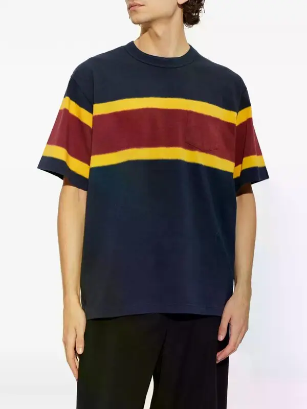 Sacai Striped Pocket T-shirt