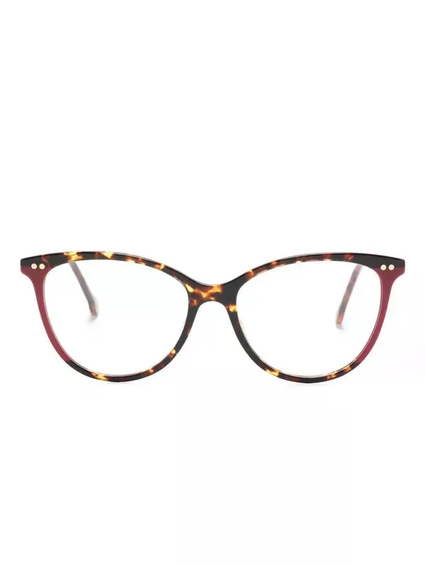 Carolina Herrera Tortoiseshell-effect Cat-eye Glasses - Brown