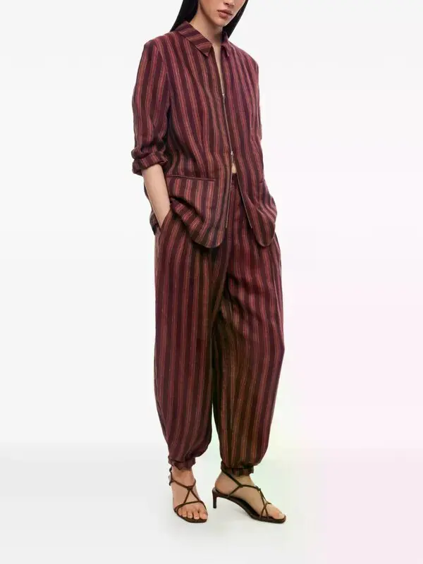 12 STOREEZ Sorbet Striped Linen Trousers