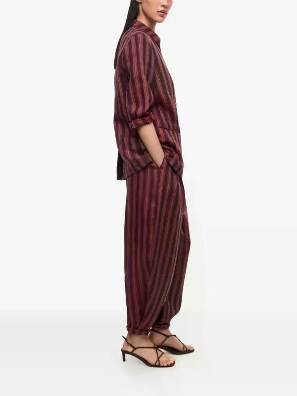 12 STOREEZ Sorbet Striped Linen Trousers
