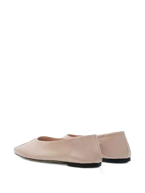 TOTEME Pointed-toe Leather Ballet Flats