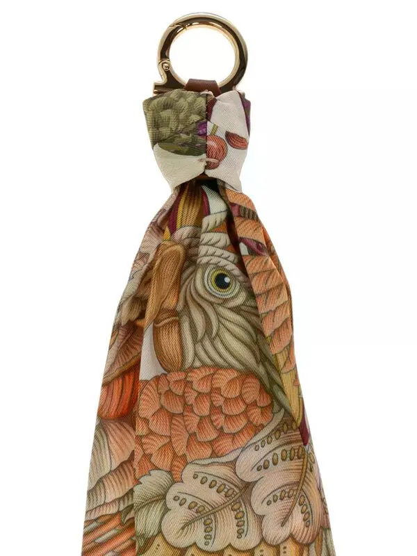 FERRAGAMO Parrot-print Scarf Keyring