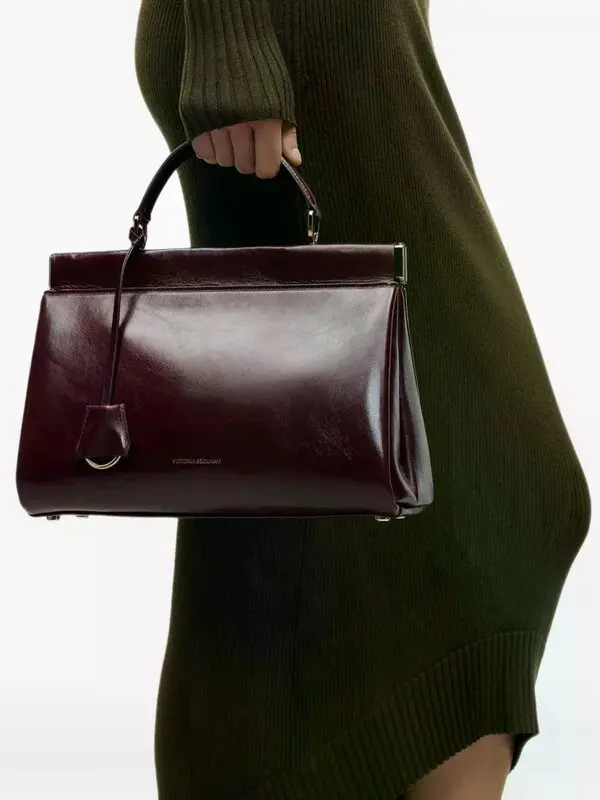 Victoria Beckham Sloane Frame 28 Leather Tote Bag - Red