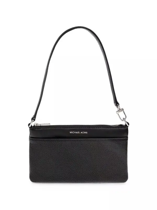 Michael Kors Jet Set Pebbled-leather Shoulder Bag - Black