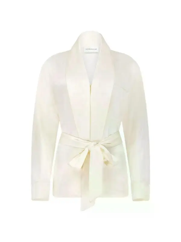 Victoria Beckham Alba Belted Blouse - Neutrals