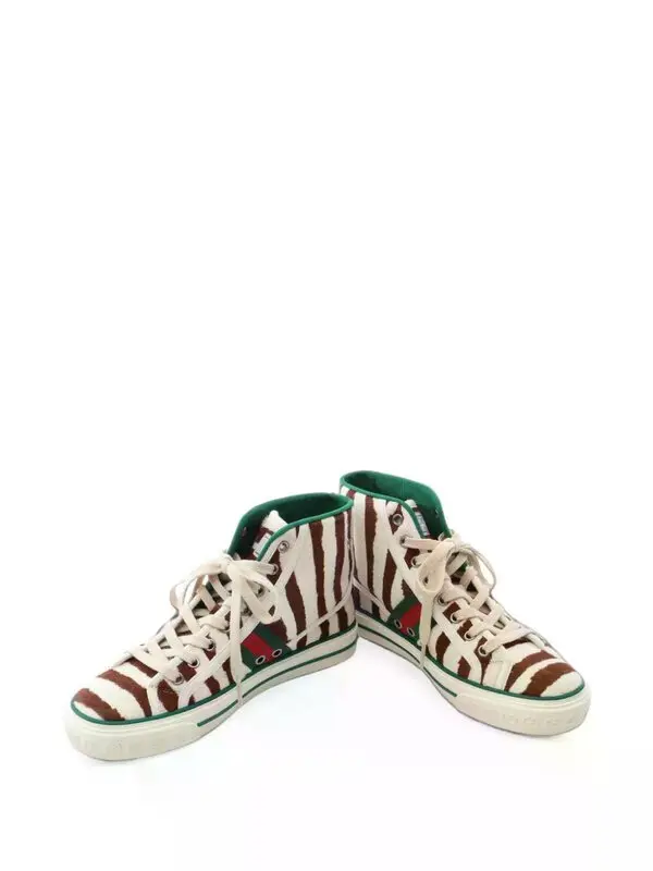 Gucci 2010s Tennis 1977 Zebra-print Sneakers