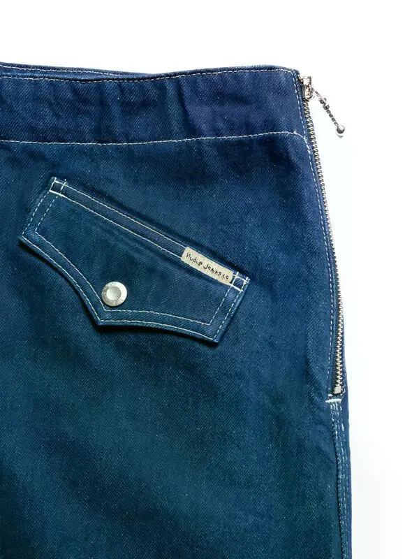 Nudie Jeans Elvy Western Denim Mini Skirt